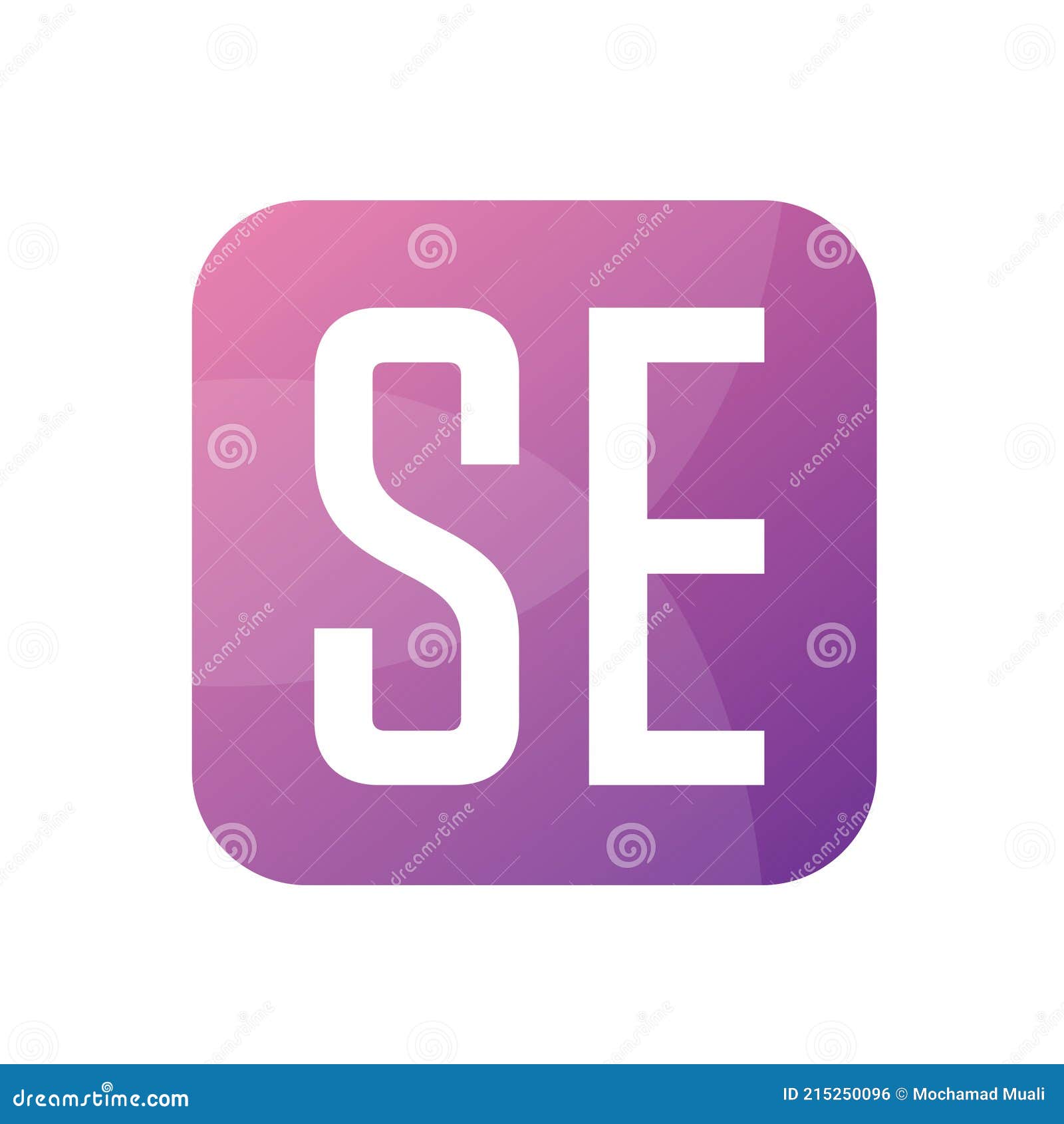 SE Letter Logo Design with Simple Style Stock Vector - Illustration of ...