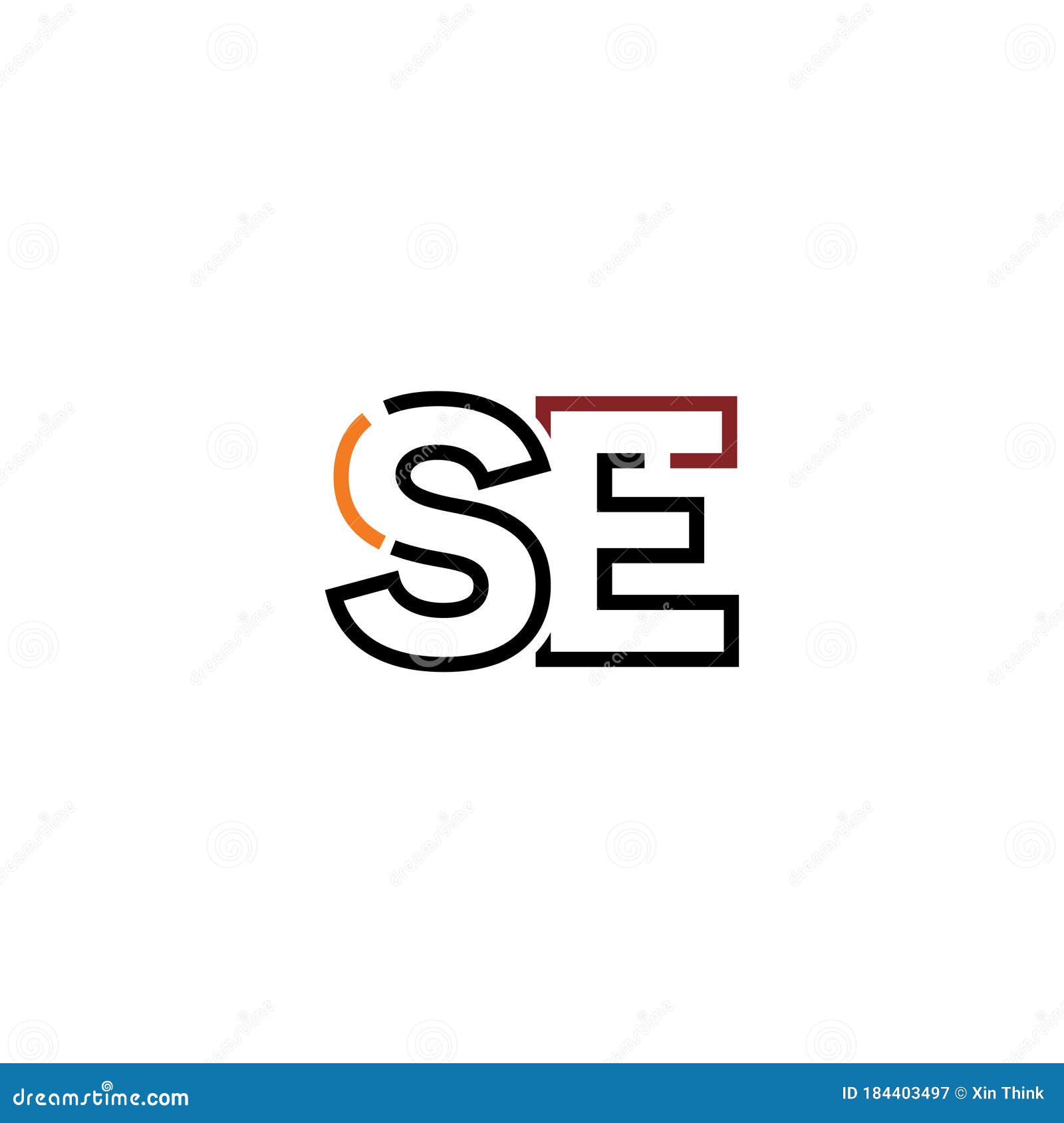 SE Letter Logo Icon Design Template Elements Stock Vector ...