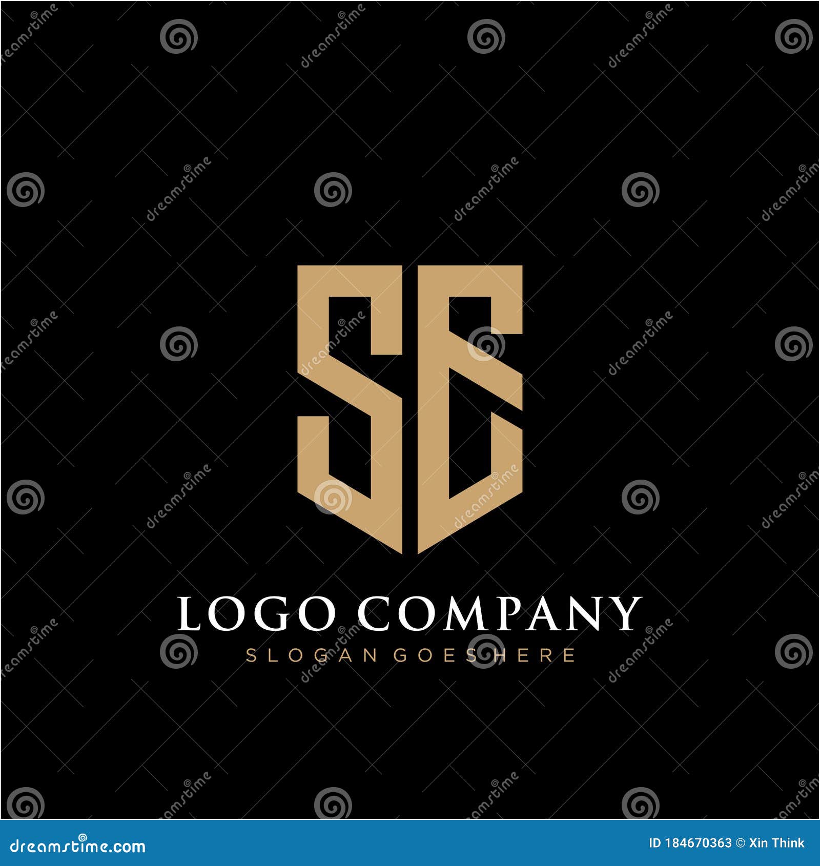 Se Letter Logo Icon Design Template Elements Stock Vector