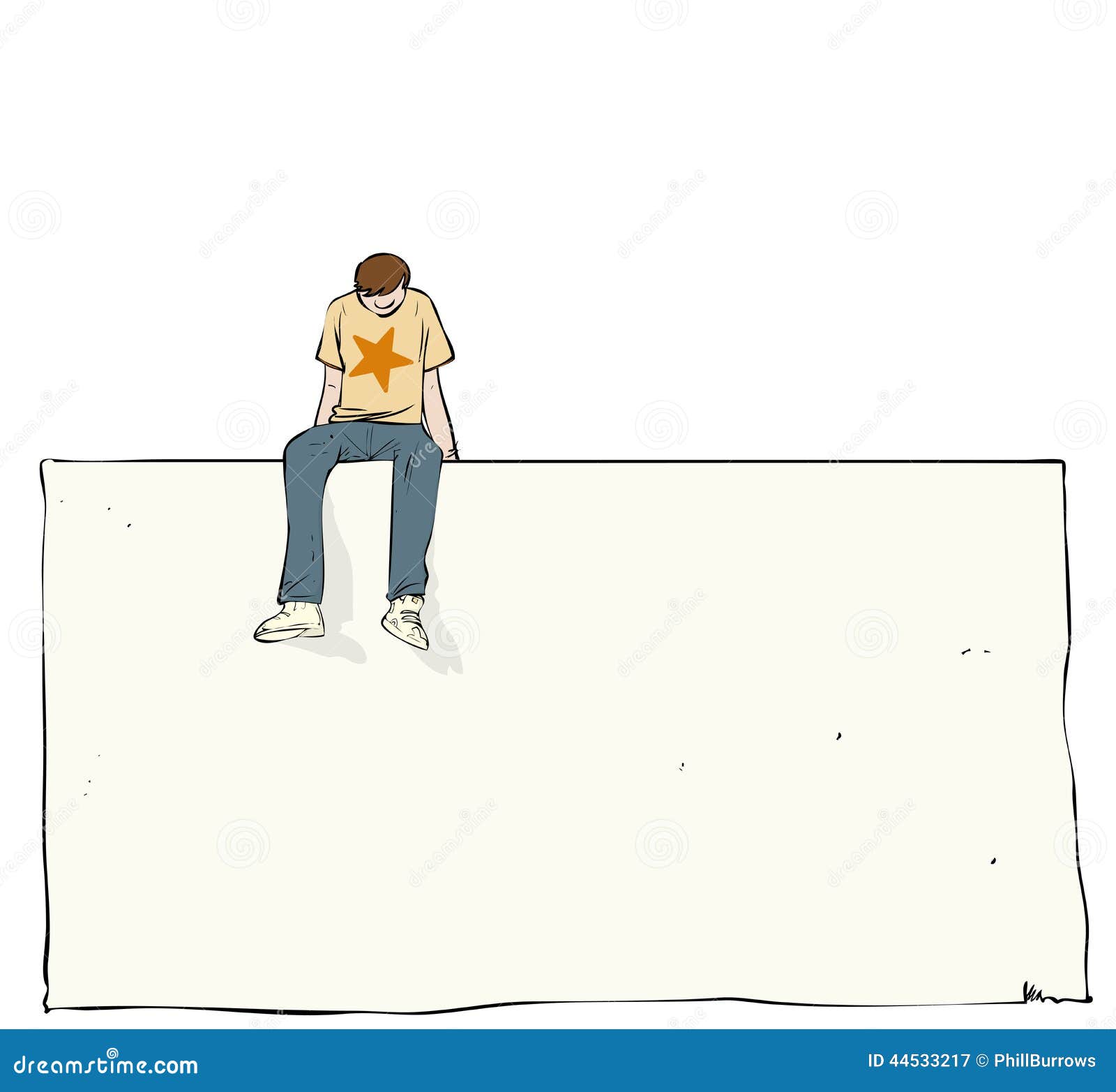 Se reposer sur le mur illustration de vecteur. Illustration of concret ...