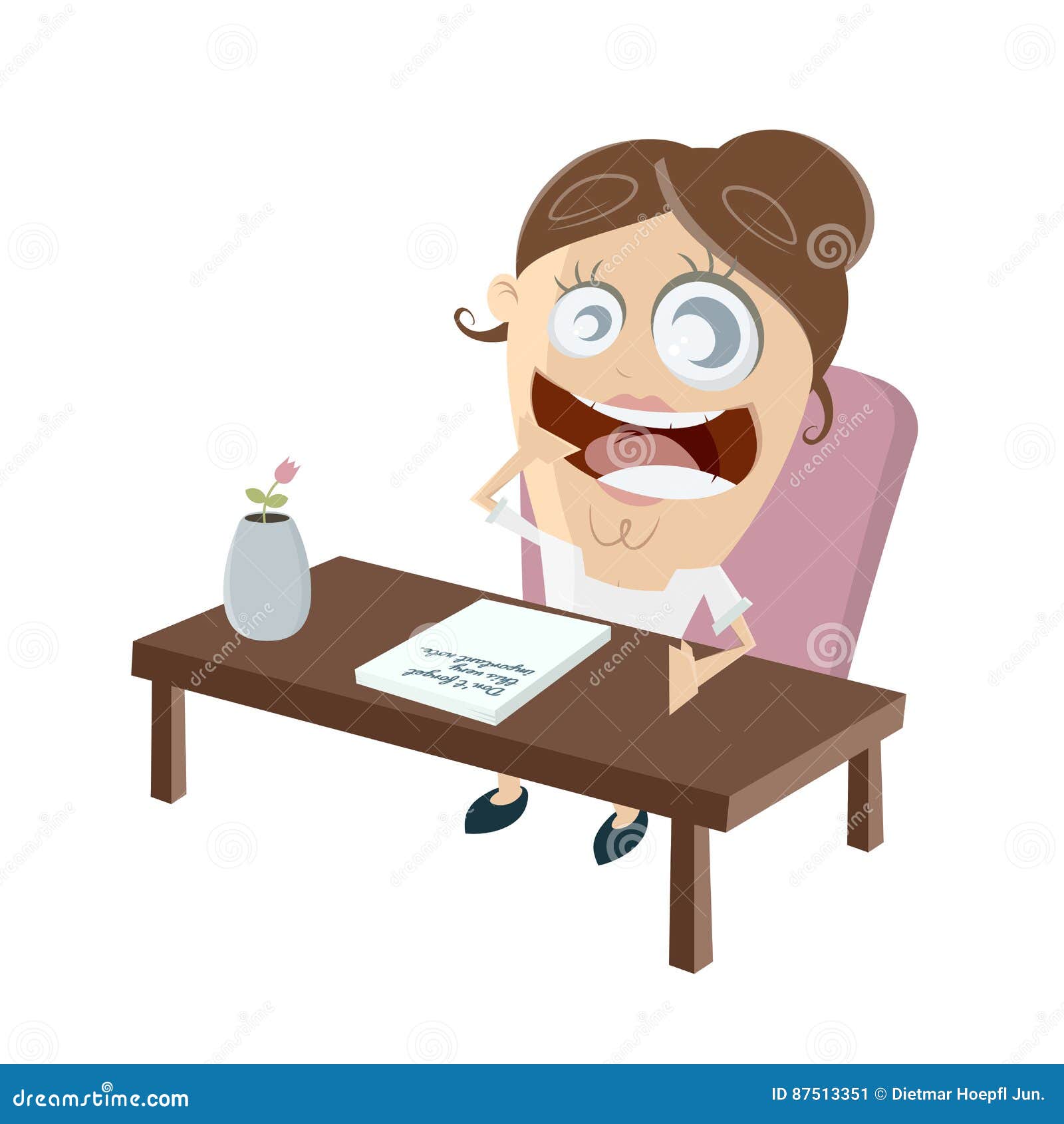 Se Reposer Sur Une Table Avec Une Note Importante Illustration de ...