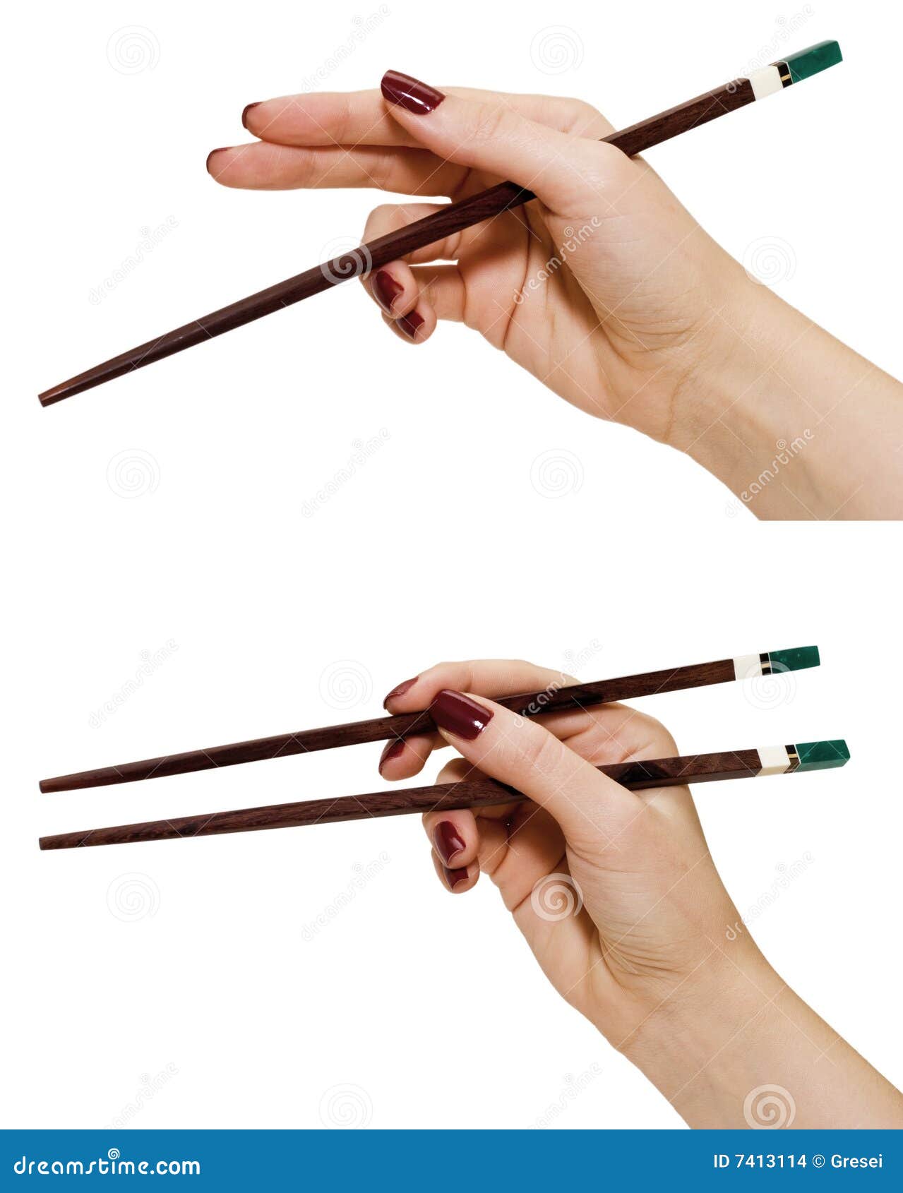 Se Retenir De Mains De Baguettes Photo stock - Image du fixation ...