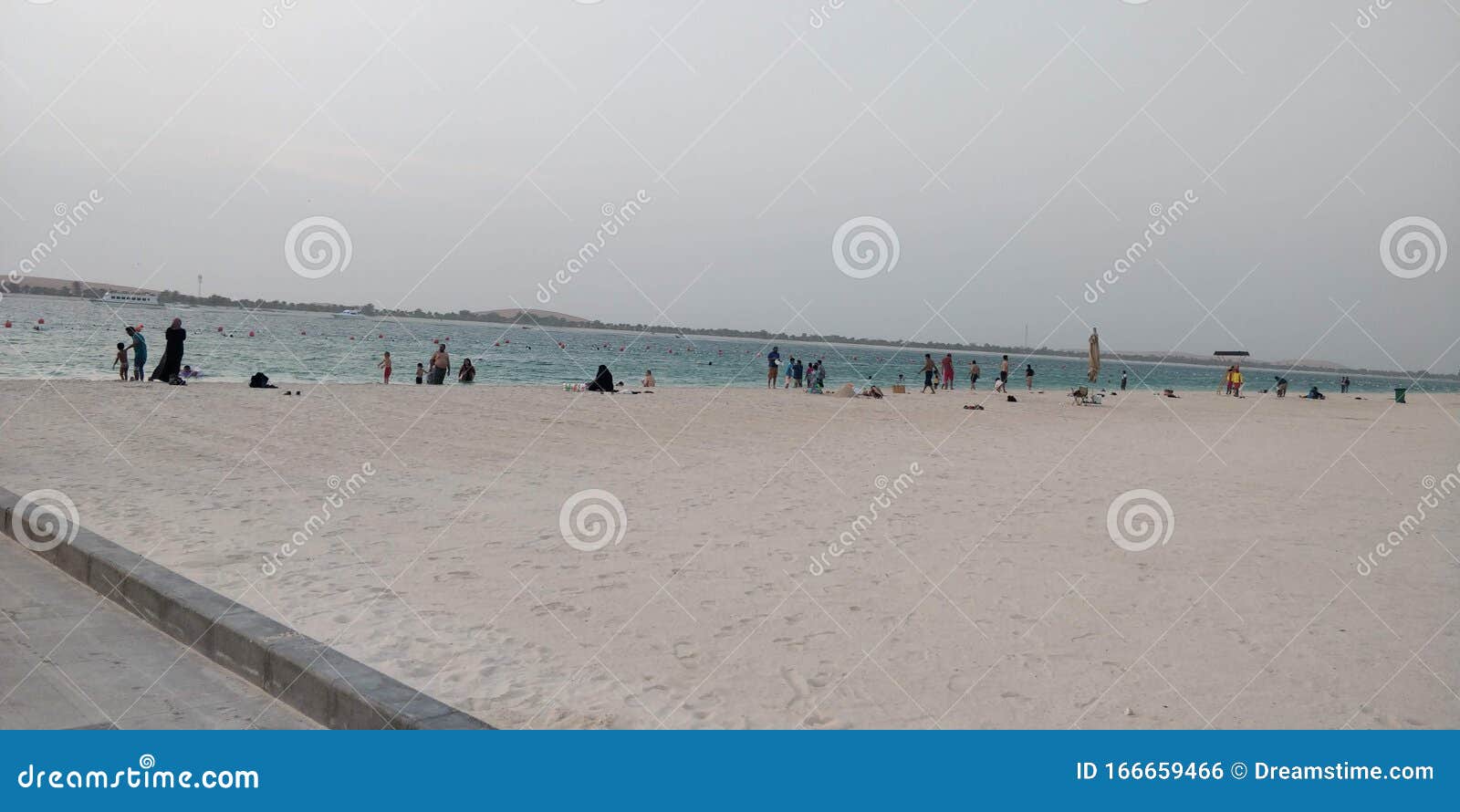 Sea Beach in Abu Dhabi Corniche Stock Photo - Image of road, corniche ...