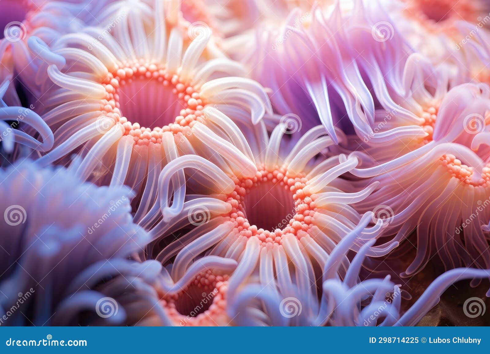 Sea Anemone on a Coral Reef in the Ocean Stock Illustration ...