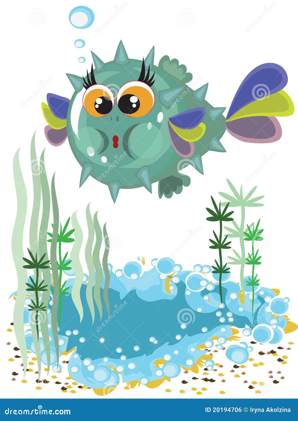 Sea animal fish ball stock vector. Illustration of cute - 20194706