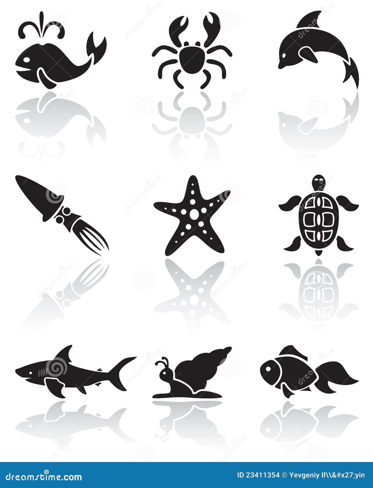 Sea animals icons stock vector. Illustration of shark - 23411354 Sea animals icons stock vector. Illustration of shark - 23411354