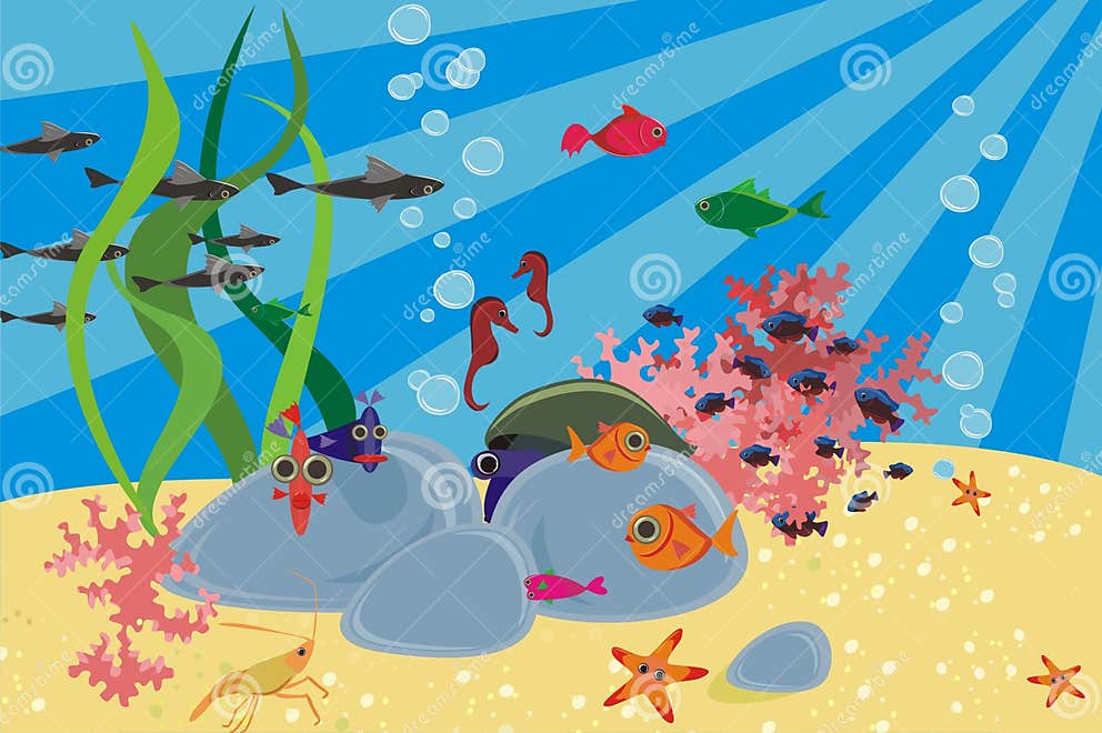 Sea animals in vector stock vector. Illustration of ocean - 19435150