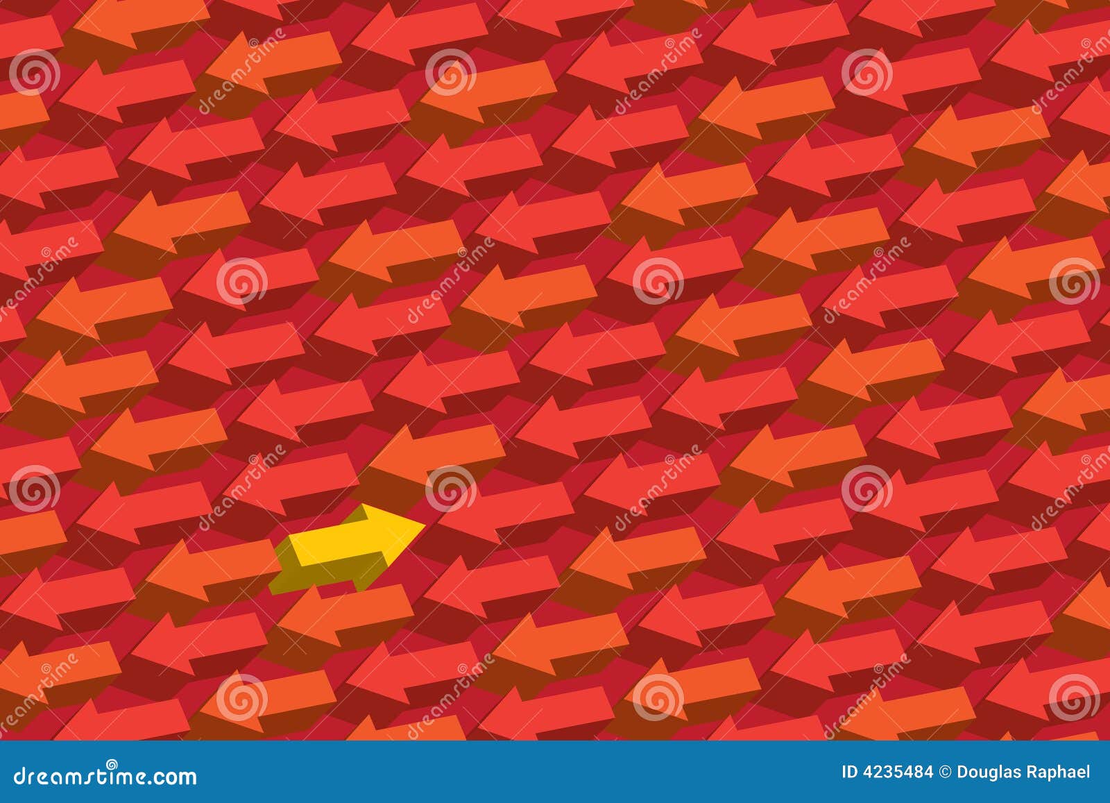 Sea of arrows stock vector. Illustration of instinct, questioning - 4235484