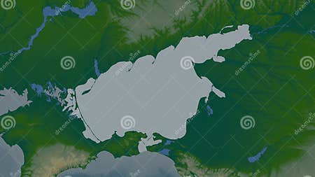 Sea of Azov Highlighted. Physical Map Stock Illustration - Illustration ...
