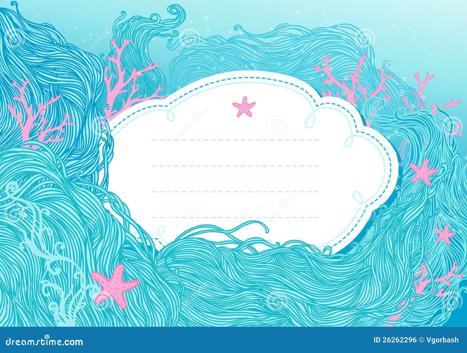 Sea background for design stock vector. Illustration of color - 26262296