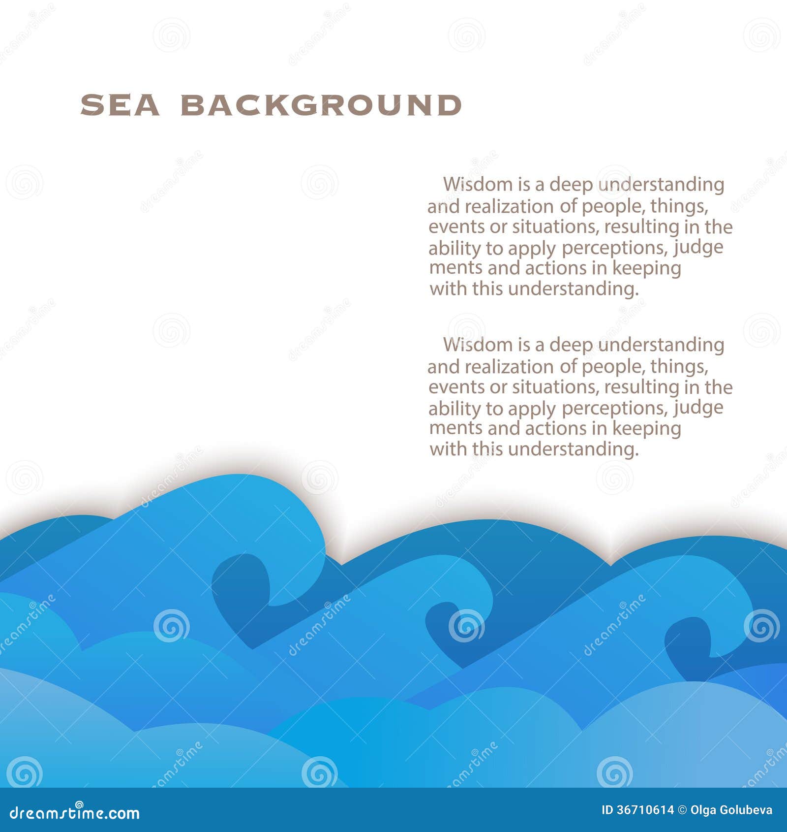 Sea background stock vector. Illustration of abstract - 36710614