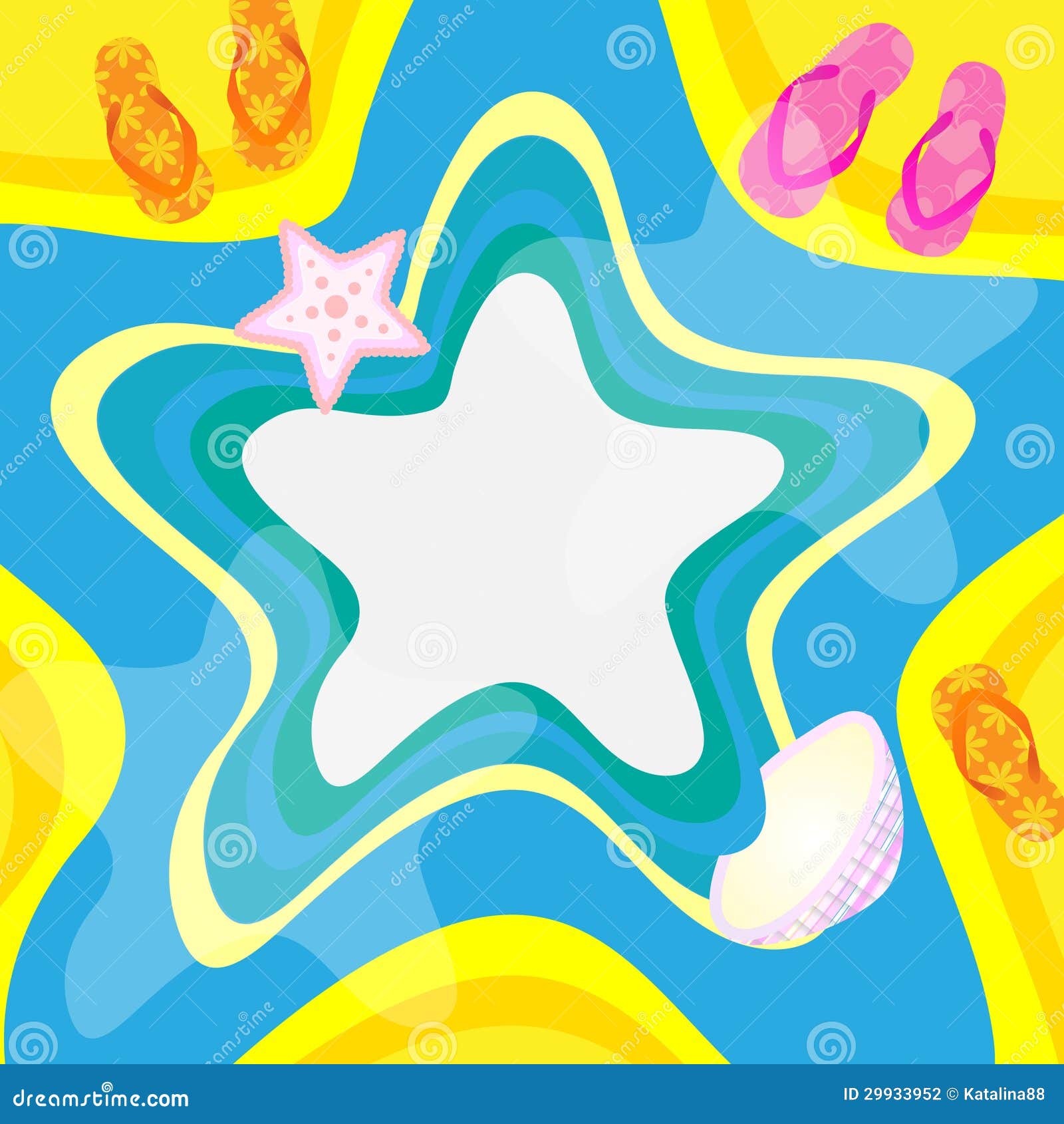 Sea banner stock vector. Illustration of beach, painting - 29933952