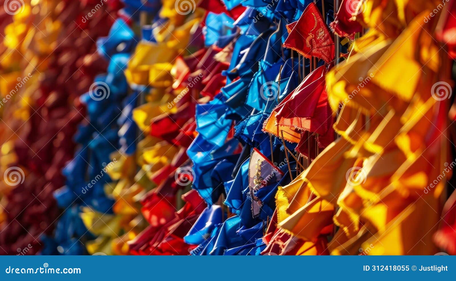 The Sea of Banners and Flags Creates a Mesmerizing Visual Display in ...