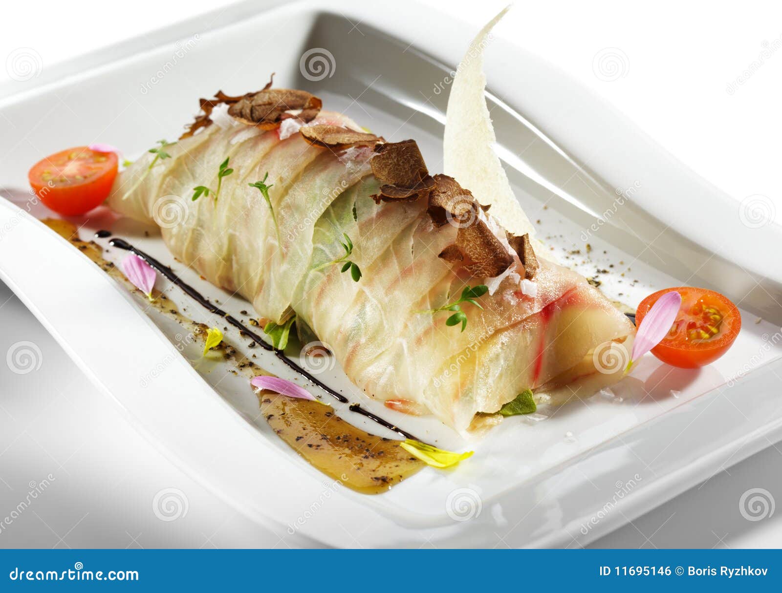 Sea Bass Carpaccio stock photo. Image of appetizer, luxury - 11695146