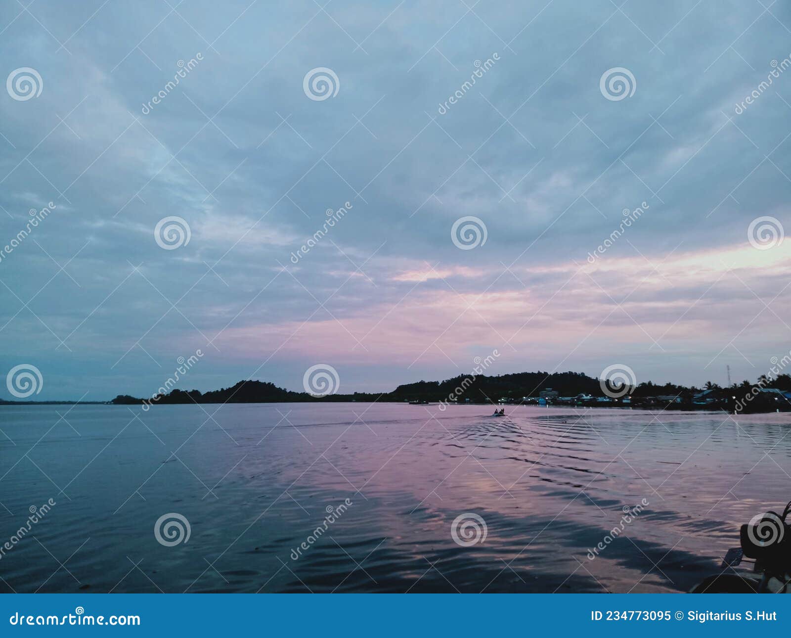 Sea in Batu Ampar District stock image. Image of dawn - 234773095