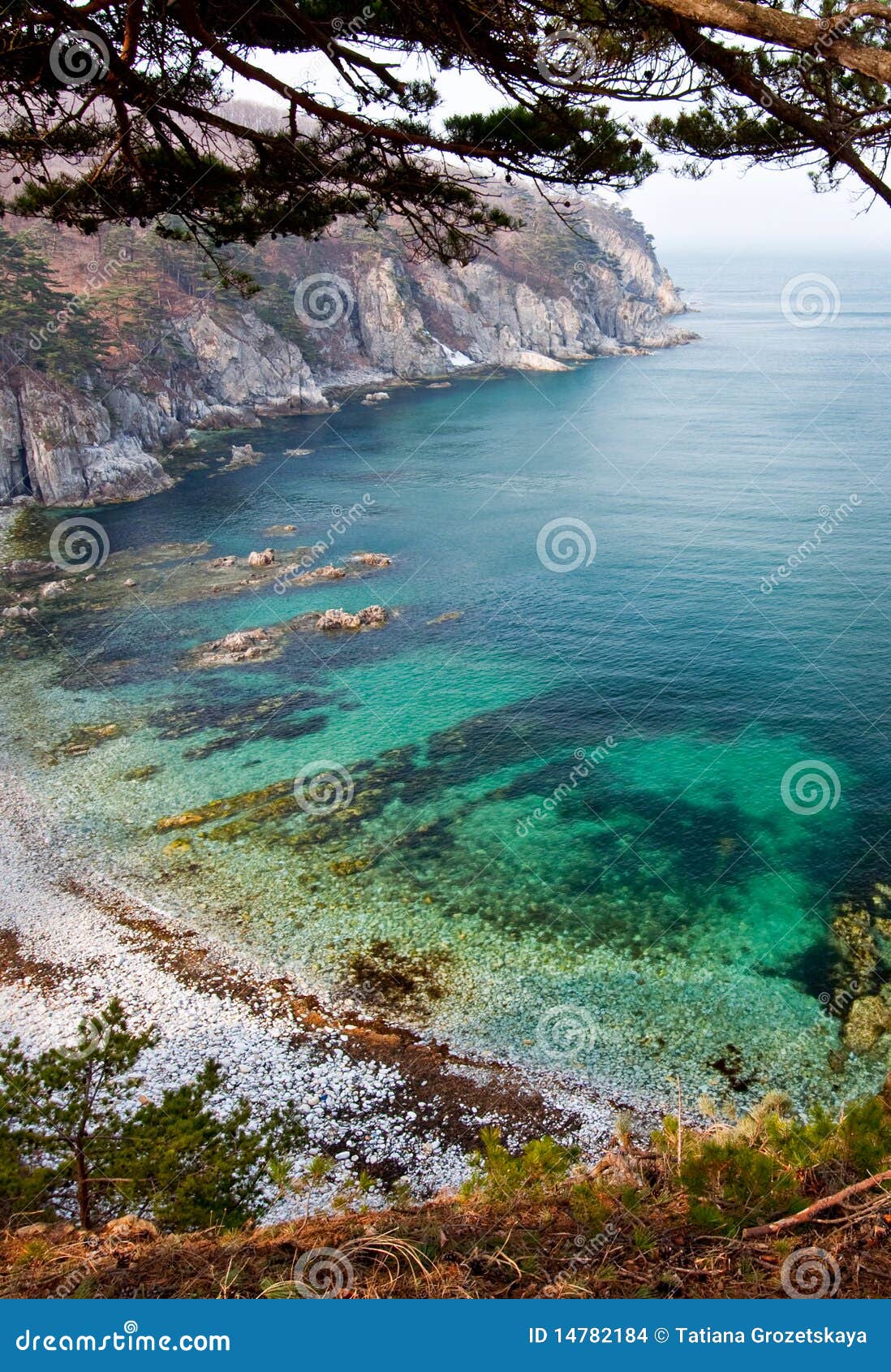 Sea bay, landscape, Russia stock photo. Image of outdoor - 14782184