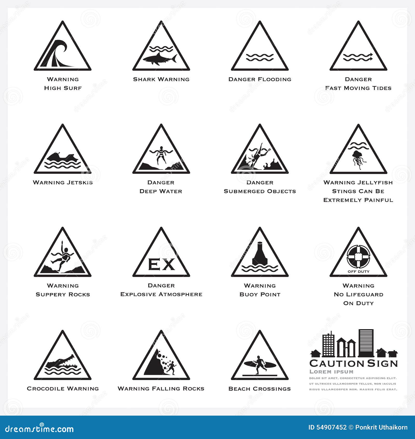 Caution Warning Triangle Sign Sticker Vector Yellow Triangle Sign With ...