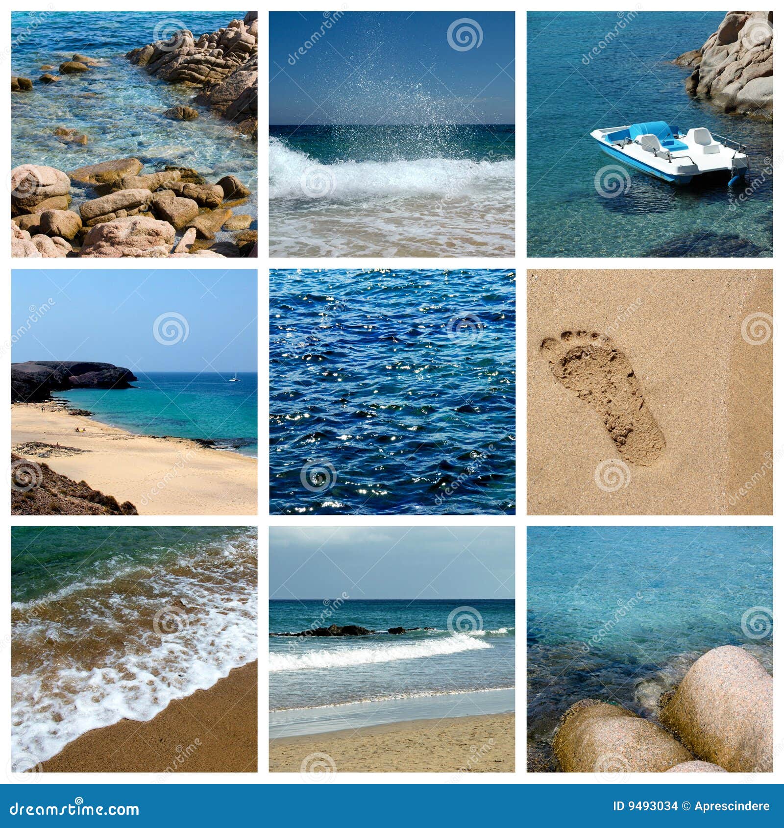 Sea And Beach Collage Stock Images - Image: 9493034