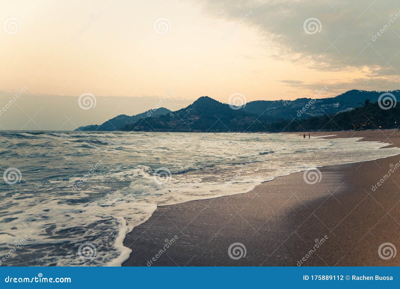 Sea and Beach in the Evening ,Sea View and Evening Stock Photo - Image ...