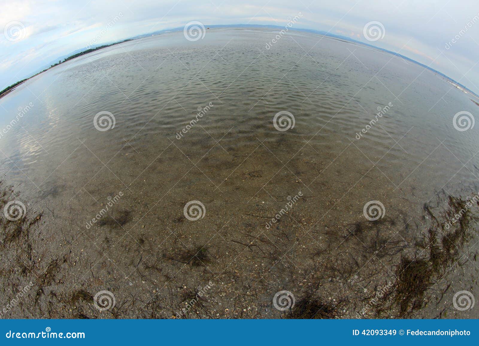 Sea and the Beach with Fisheye Lens Stock Image - Image of outdoor ...