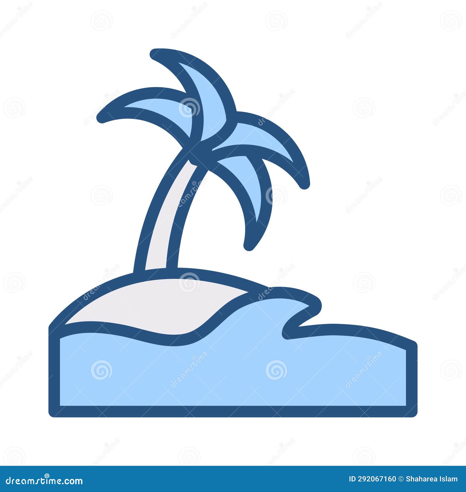 Sea beach icon stock vector. Illustration of island - 292067160
