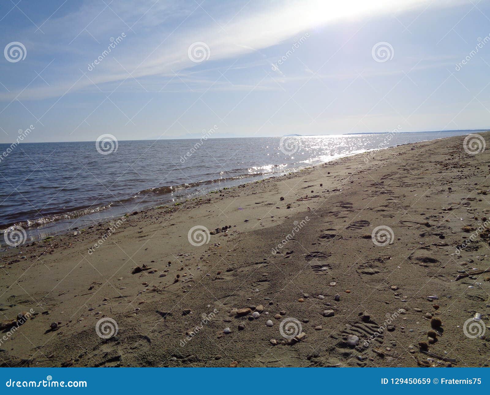 Sea scene stock image. Image of clouds, coast, nature - 129450659