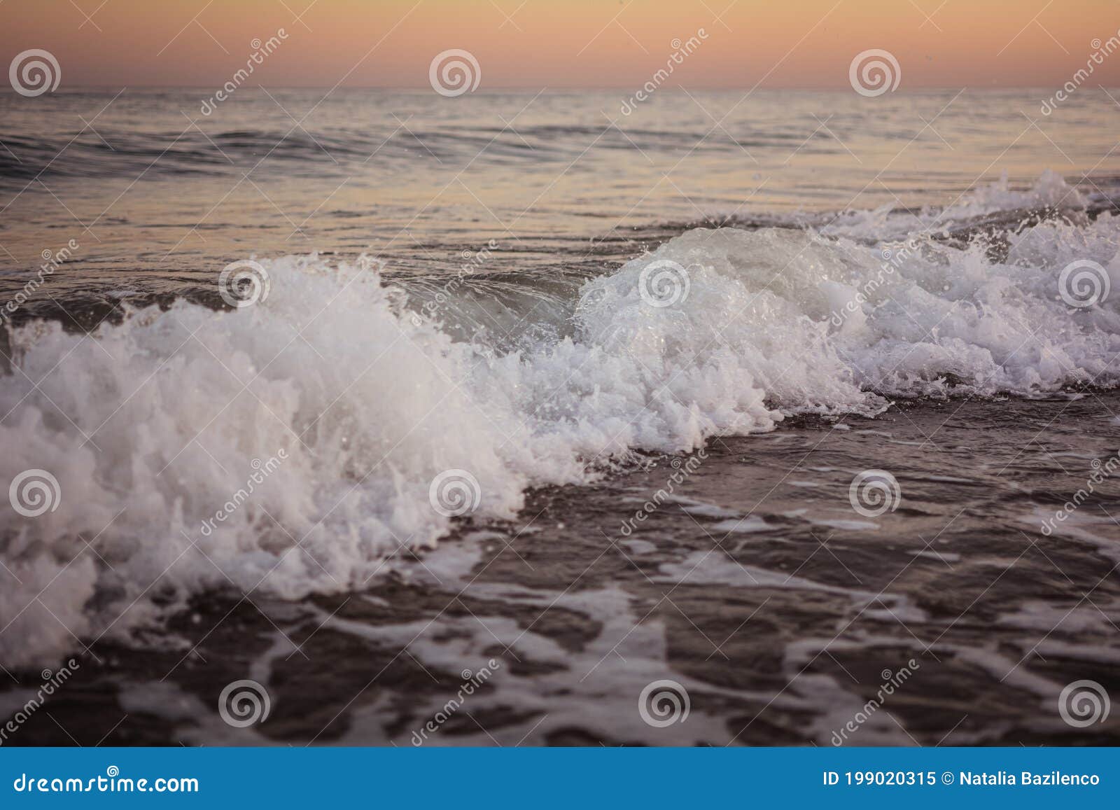 Sea beach water with waves stock image. Image of weather - 199020315