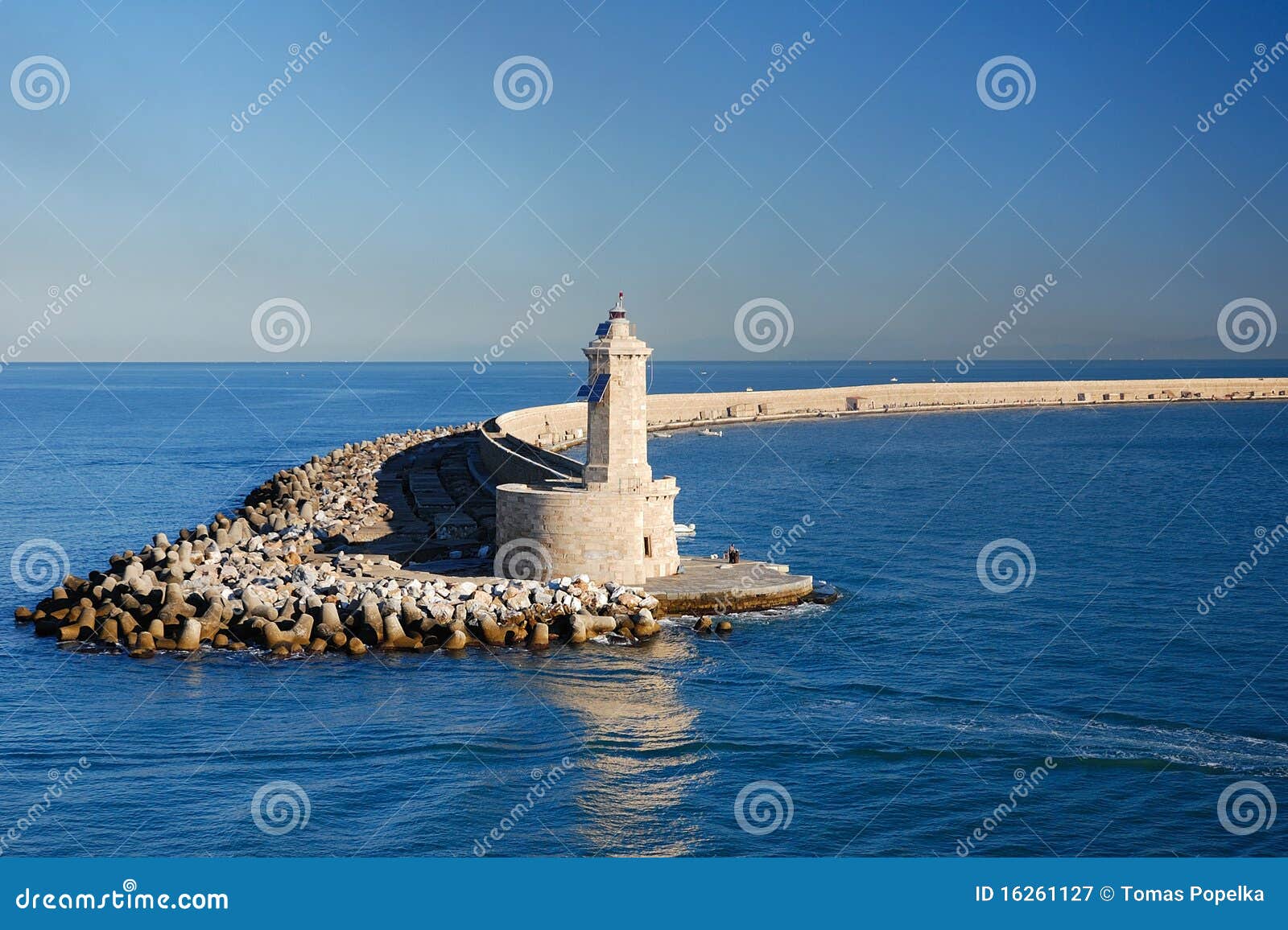 Sea beacon stock image. Image of italy, rock, beacon - 16261127