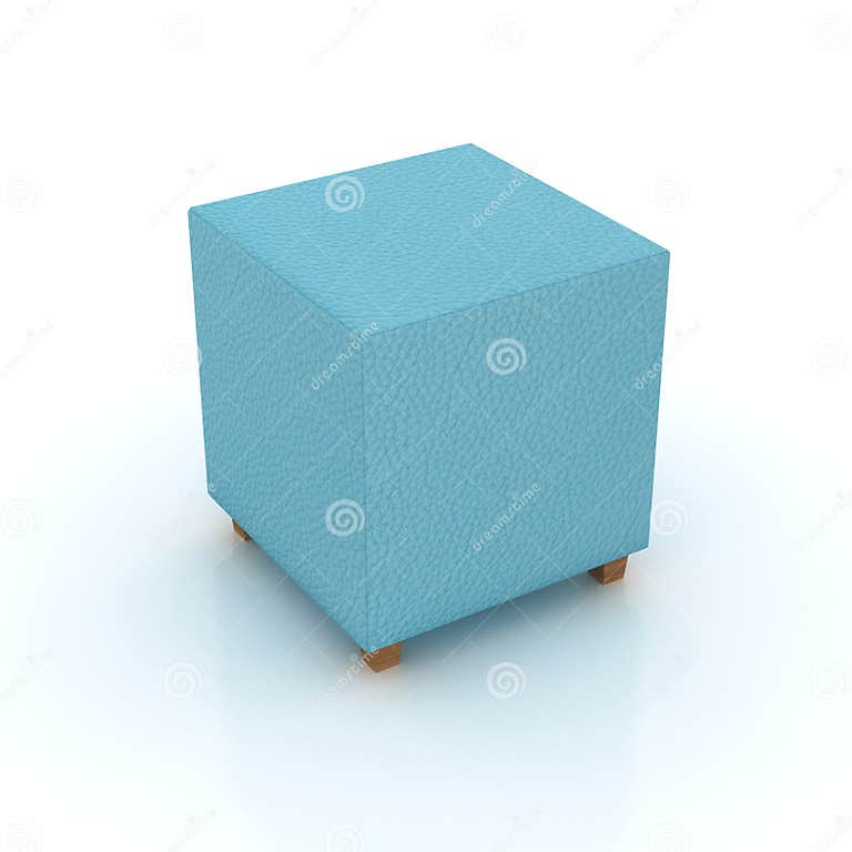 Sea blue cube seat stock illustration. Illustration of blue - 65480107