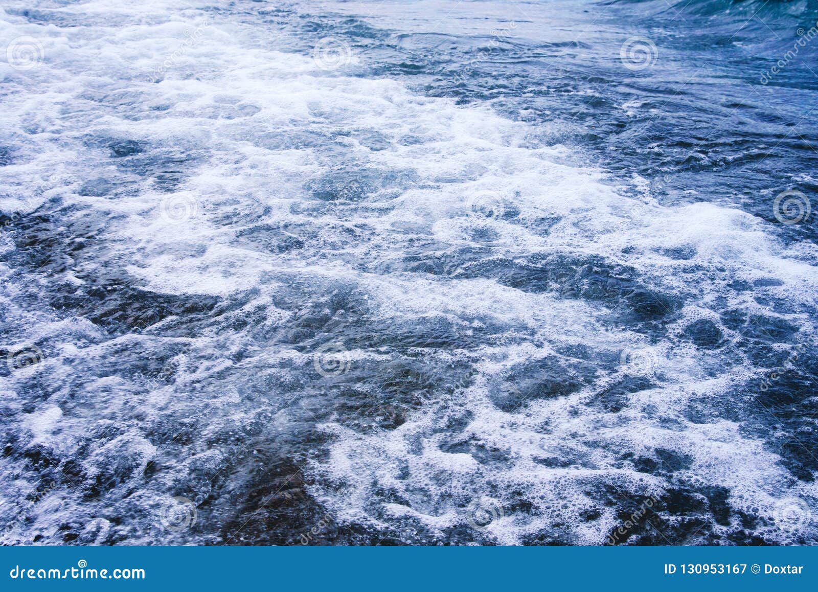 Sea Blue Wave with Foam, Abstract Nature Background Stock Image - Image ...