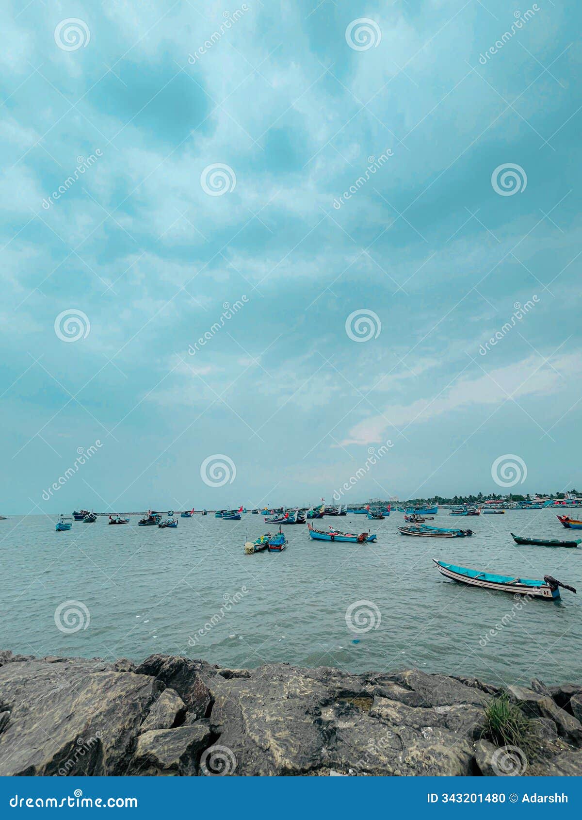 Sea Boots Sky Blue Boots Full on the Sea Stock Photo - Image of boating ...