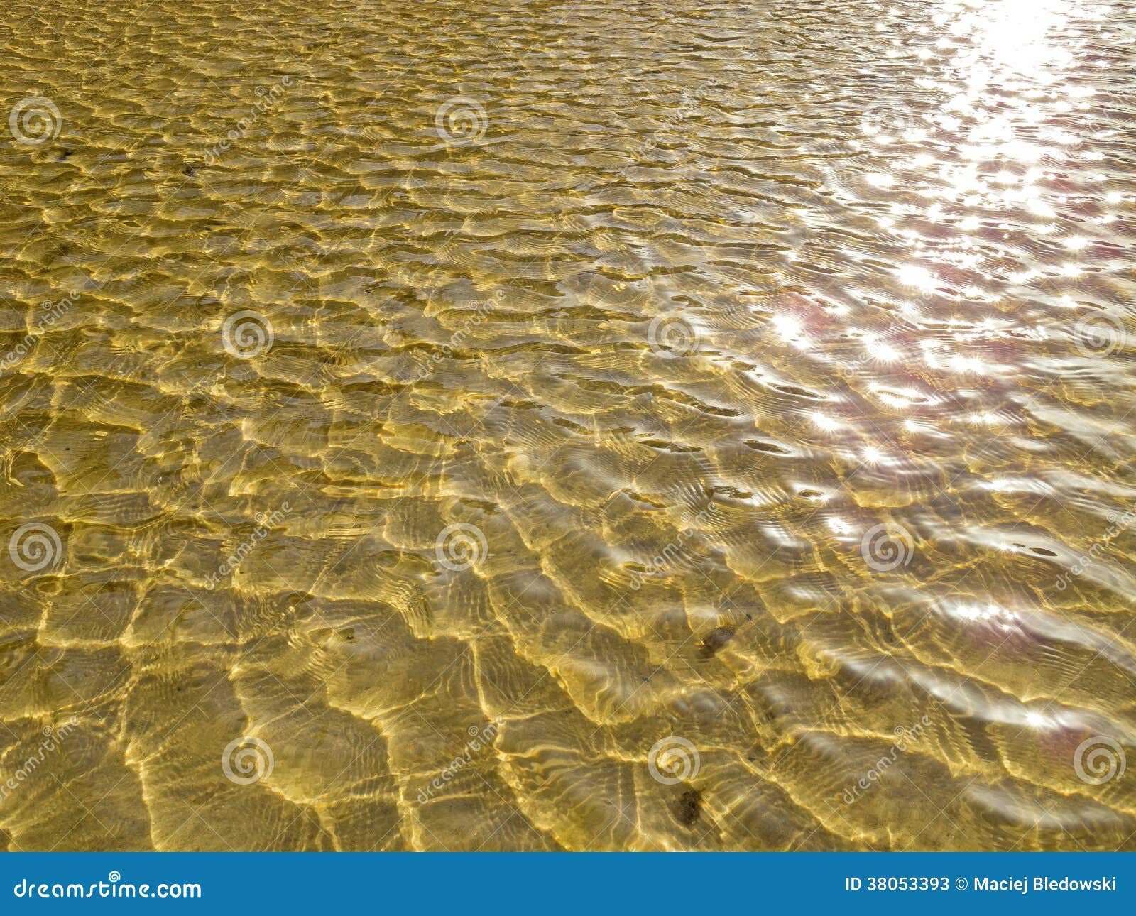 Sea Bottom Texture, Yellow Sand Waves in Shallow Water. Stock Image ...