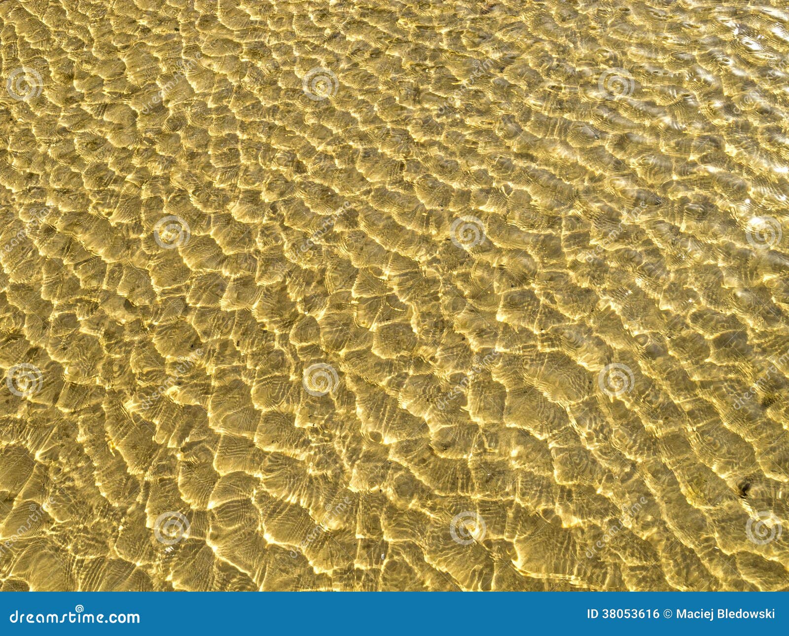Sea Bottom Texture, Yellow Sand Waves in Shallow Water. Stock Photo ...