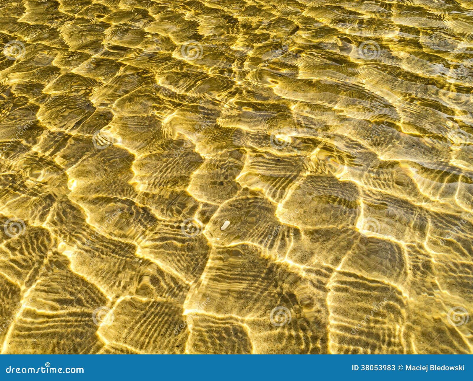 Sea Bottom Texture, Yellow Sand Waves in Shallow Water. Stock Image ...