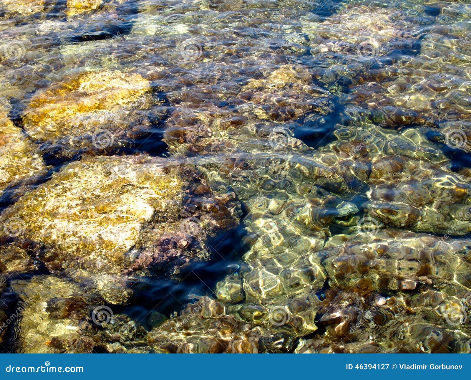 Sea Bottom through the Water Surface Stock Image - Image of water ...