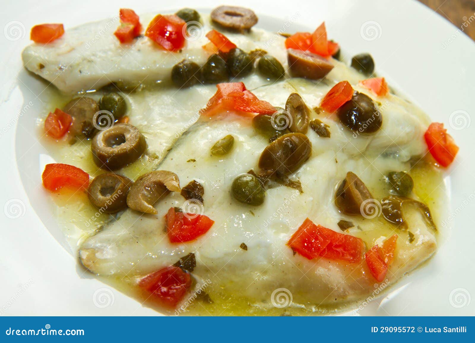 Sea bream fillet stock photo. Image of olive, food, appetizer - 29095572