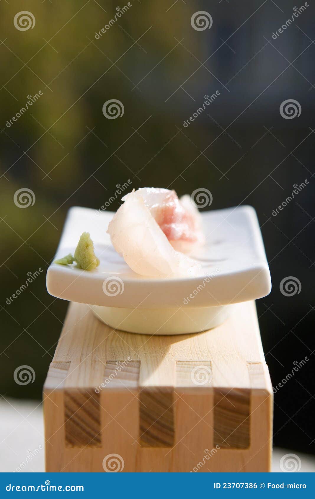 Sea bream Sushi stock photo. Image of outdoors, wasabi - 23707386