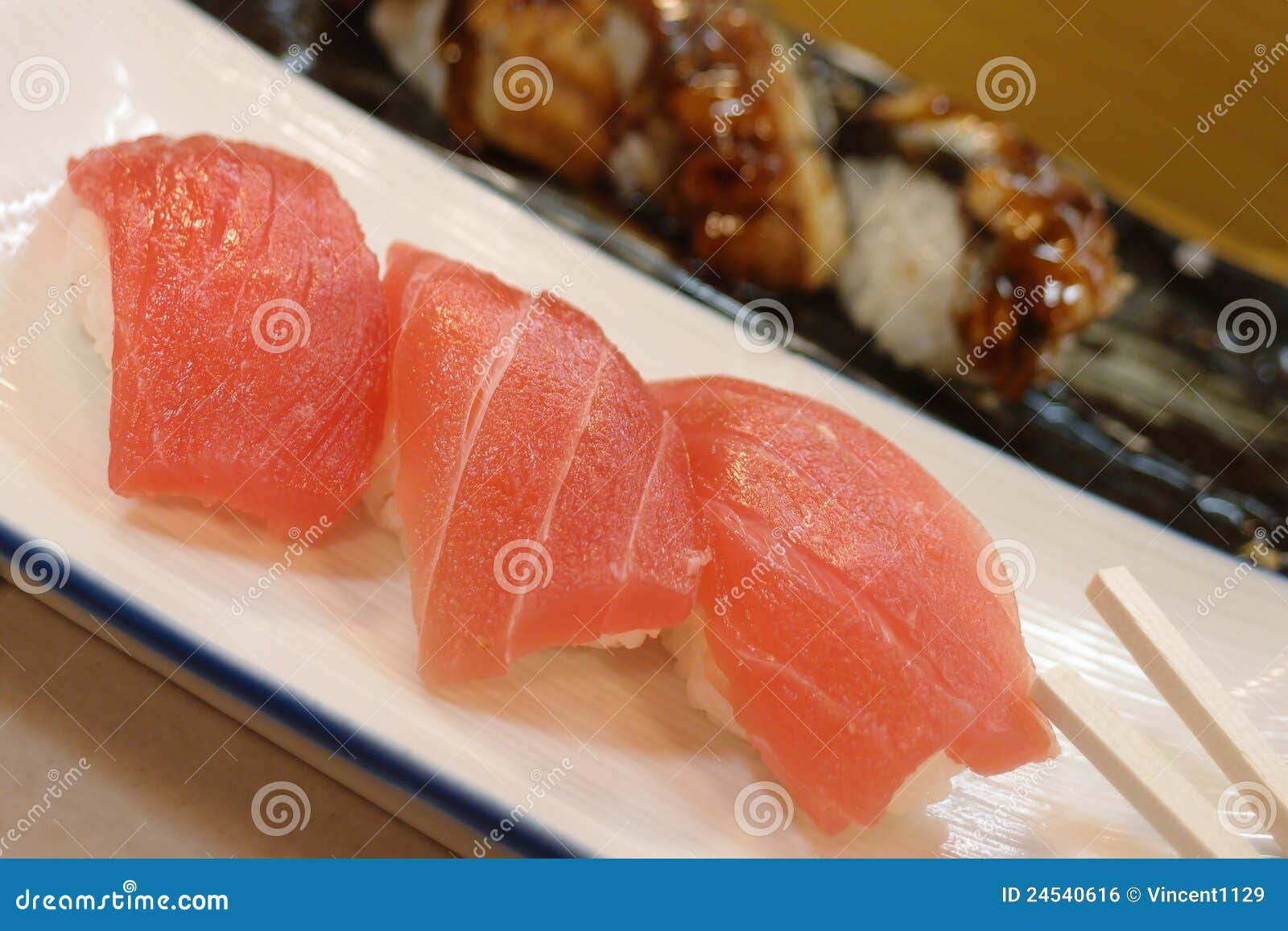 Sea bream sushi stock photo. Image of health, fast, japan - 24540616