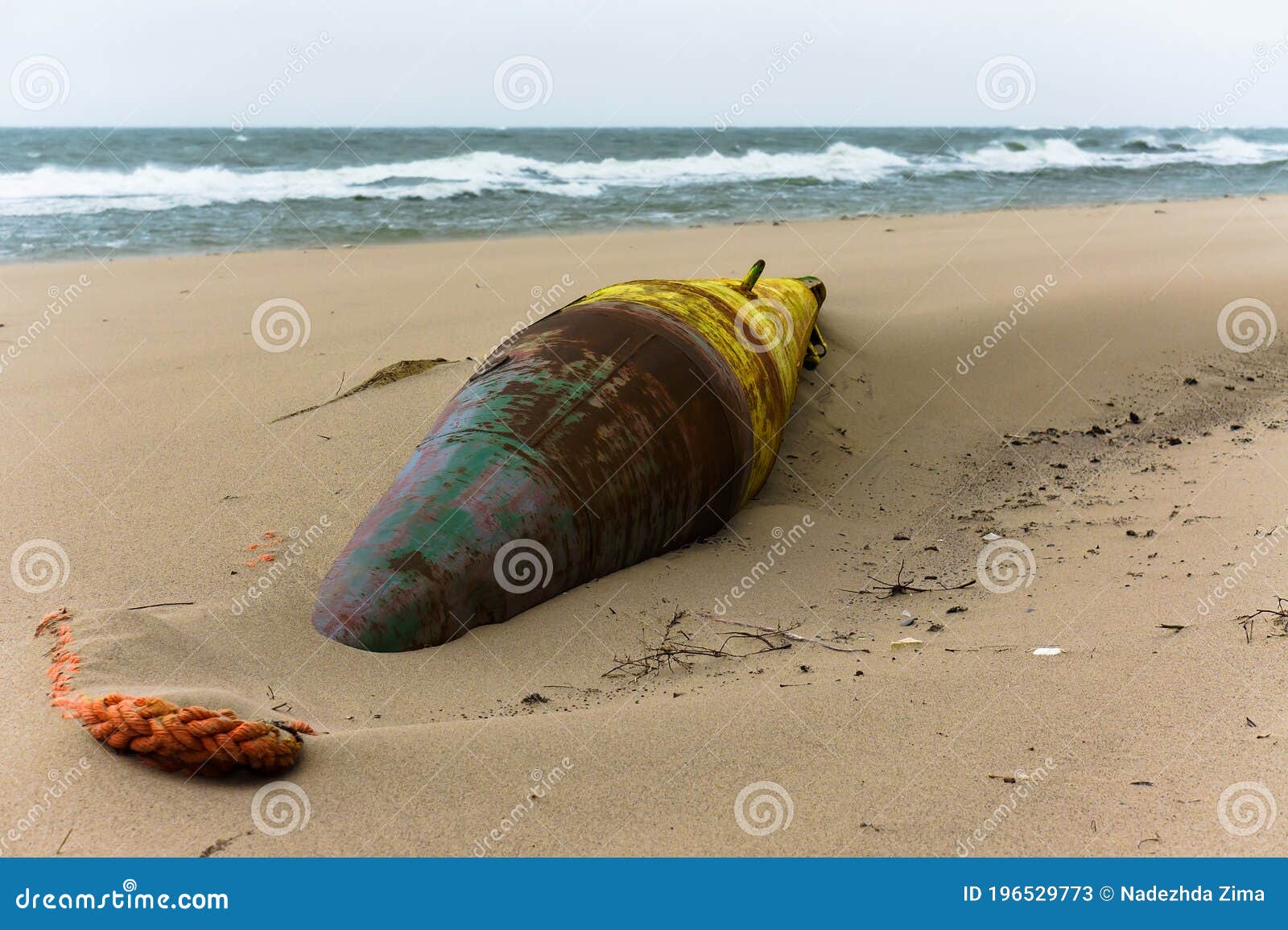 Sea Buoy Made of Iron, Old Iron Float on the Shore Stock Image - Image ...