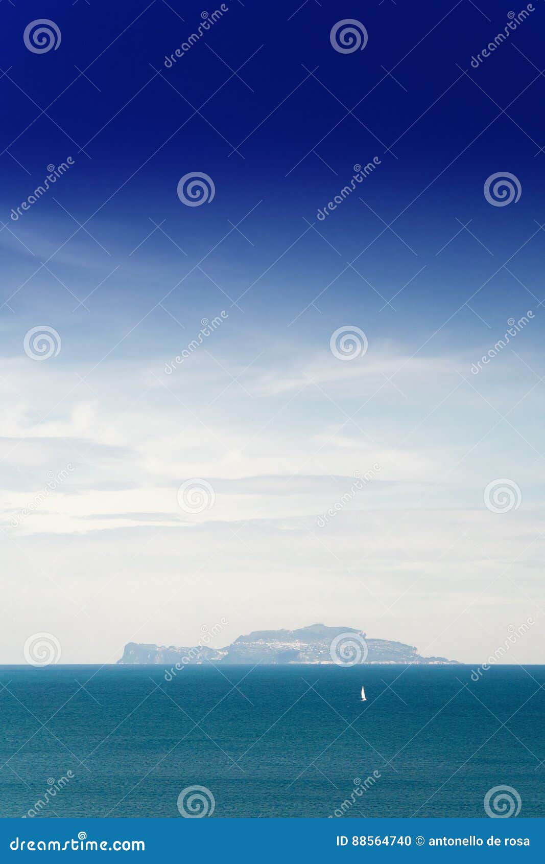 Sea of Capri stock photo. Image of mare, mediterranean - 88564740