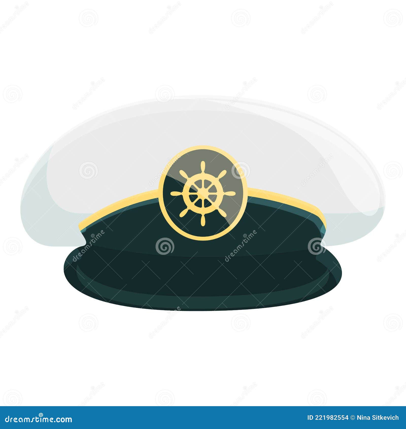 Sea Captain Hat Icon, Cartoon Style Stock Vector - Illustration of ...