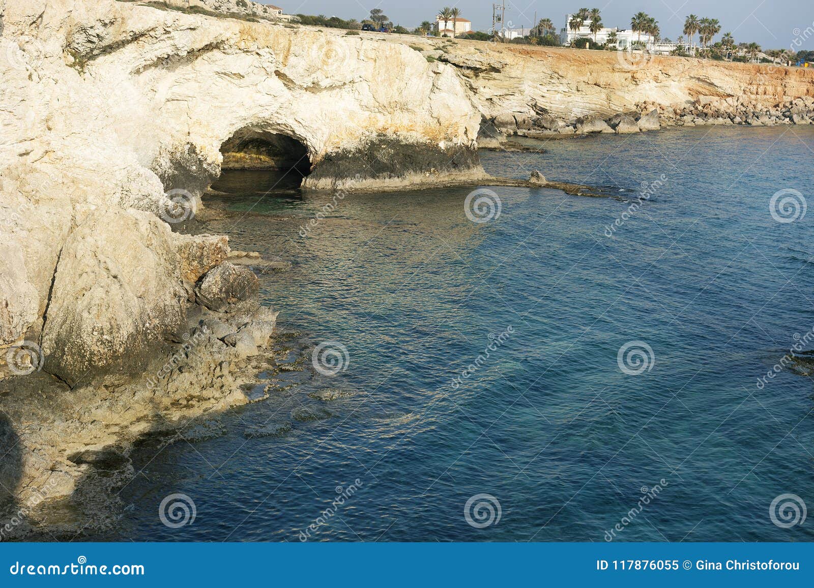 Sea Cave in Mediterranean Sea Blue Lagoon Stock Image - Image of cyprus ...