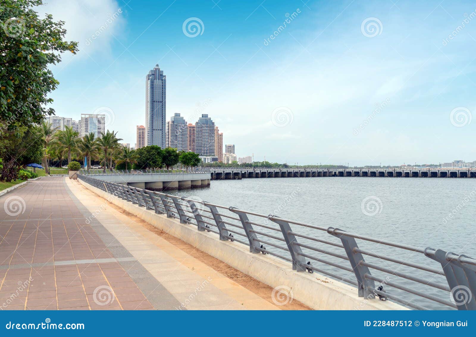 Coastal Cityscape of Zhanjiang, Guangdong, China Stock Photo - Image of ...