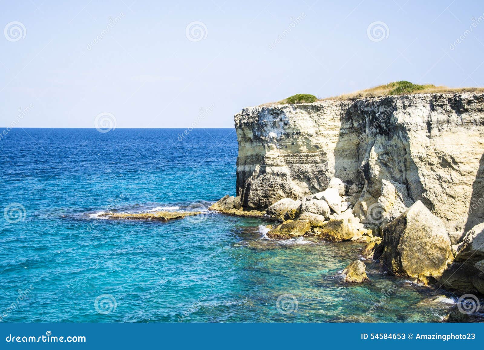 Sea cliff in a summer day stock image. Image of outdoor - 54584653
