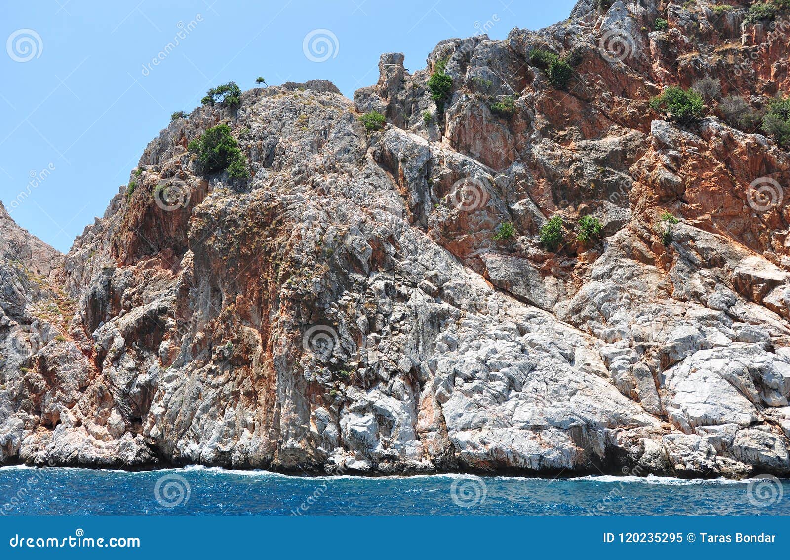 Sea Cliffs. Mediterranean Sea Stock Image - Image of rock, coast: 120235295