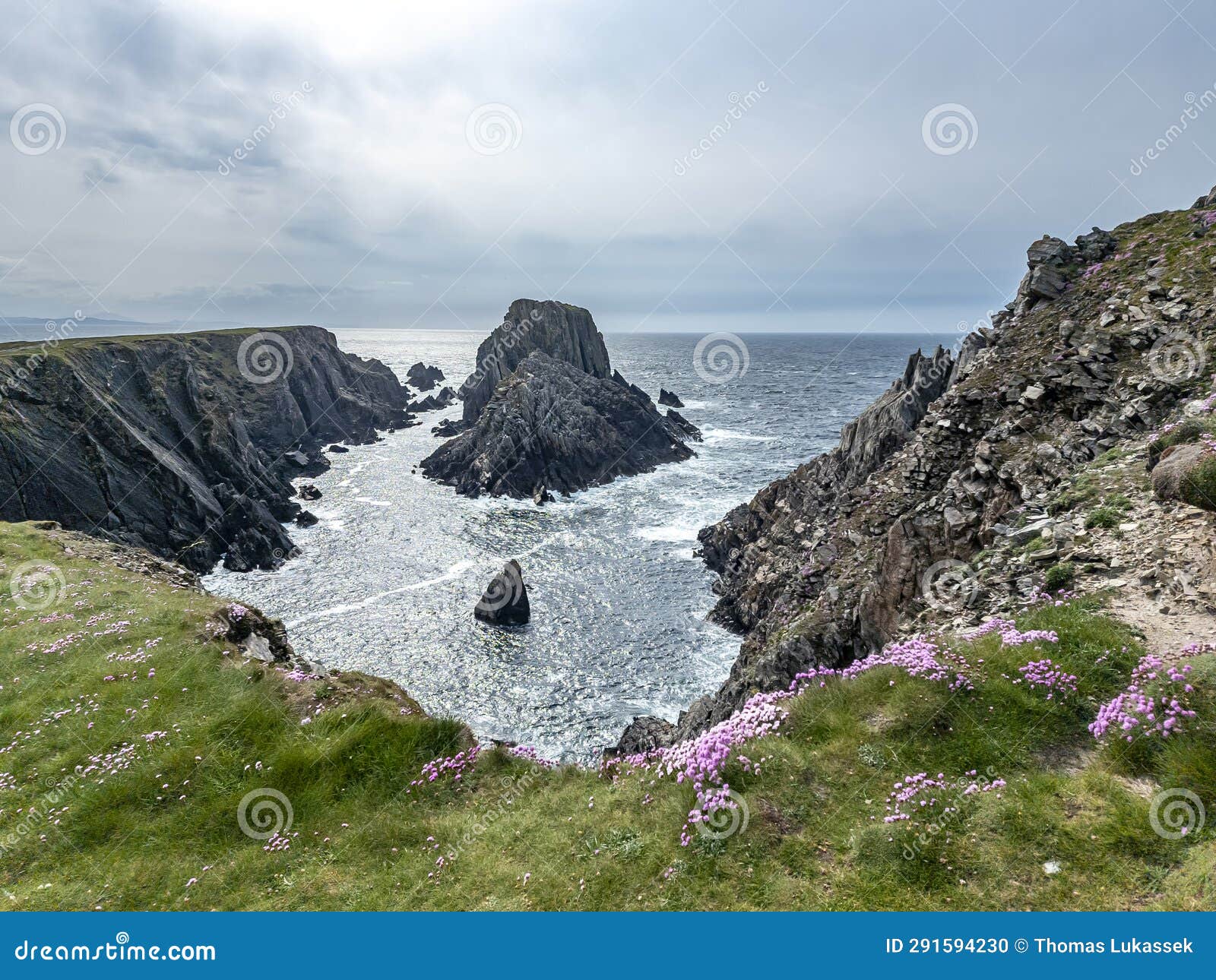 The Sea Cliffs and Stacks at Malin Head. the Northern Most Point in ...