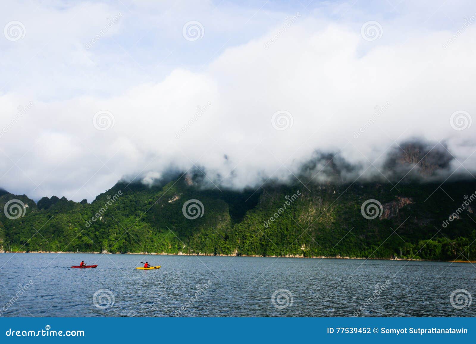 Sea Cloud Mountain View Paddle Boat Explorer Stock Photo - Image of ...