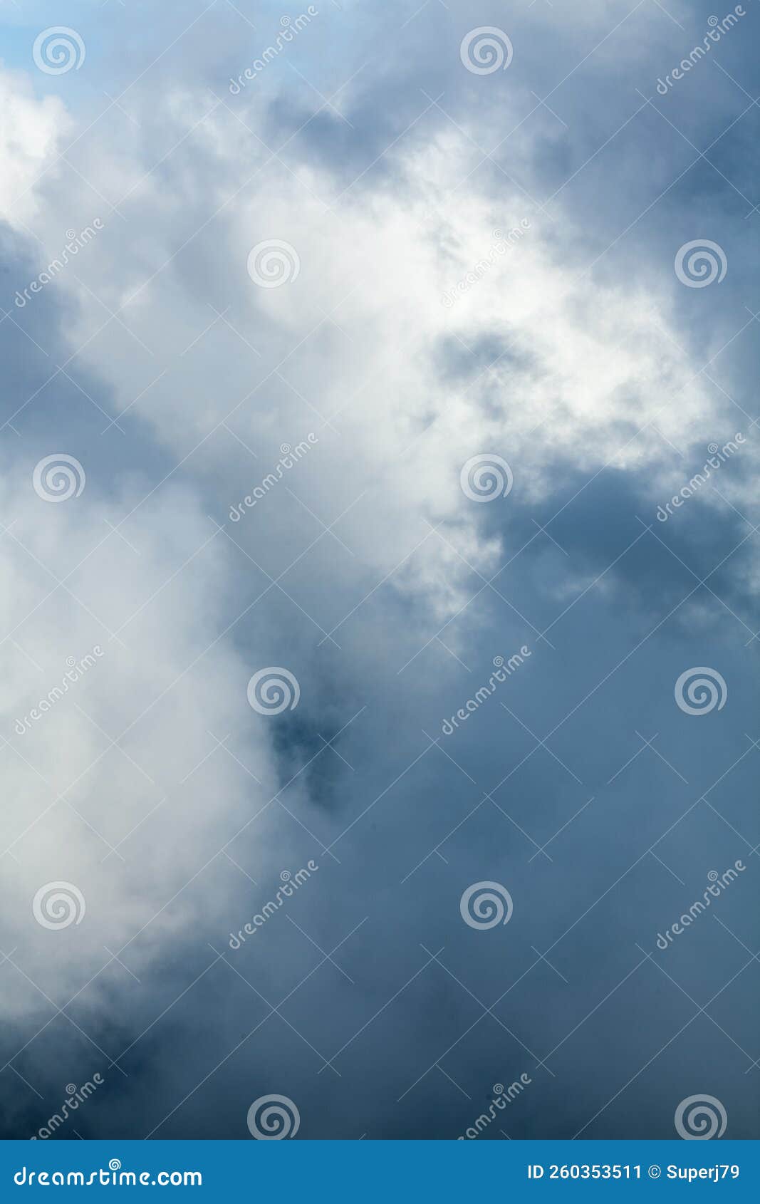 Unpredictable Sea of Clouds of Different Shapes in the Sky Stock Image ...