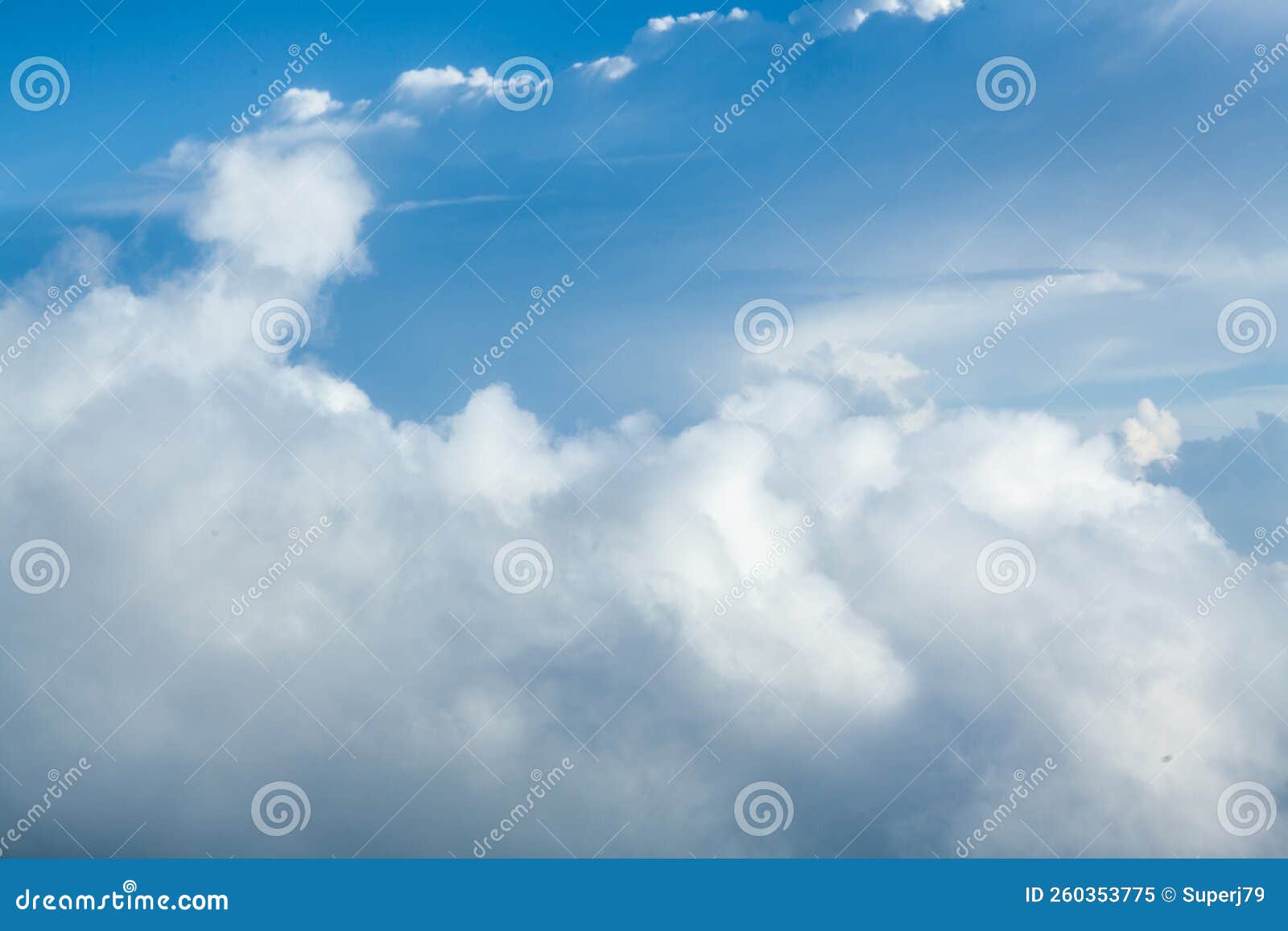Unpredictable Sea of Clouds of Different Shapes in the Sky Stock Image ...