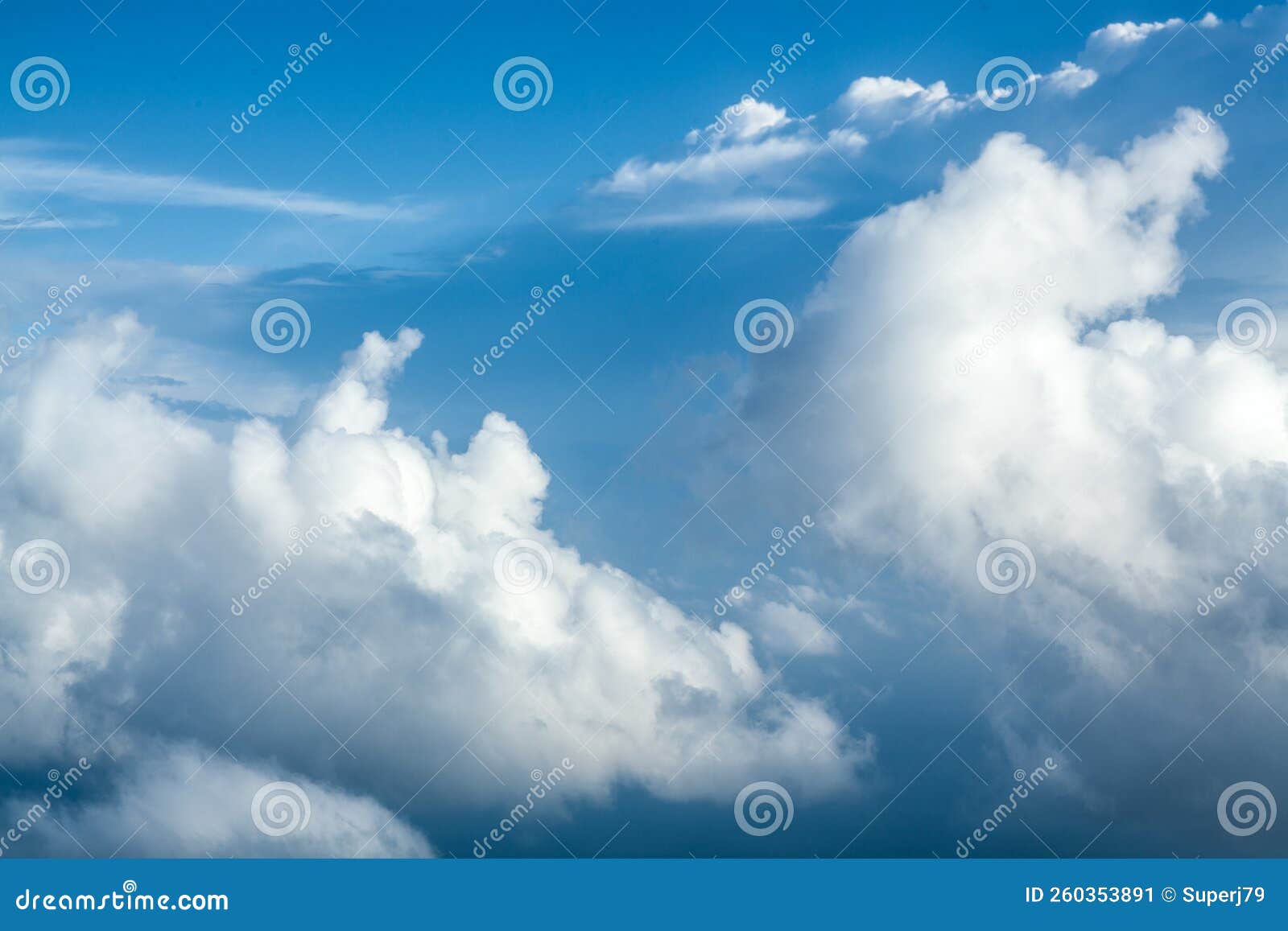 Unpredictable Sea of Clouds of Different Shapes in the Sky Stock Image ...